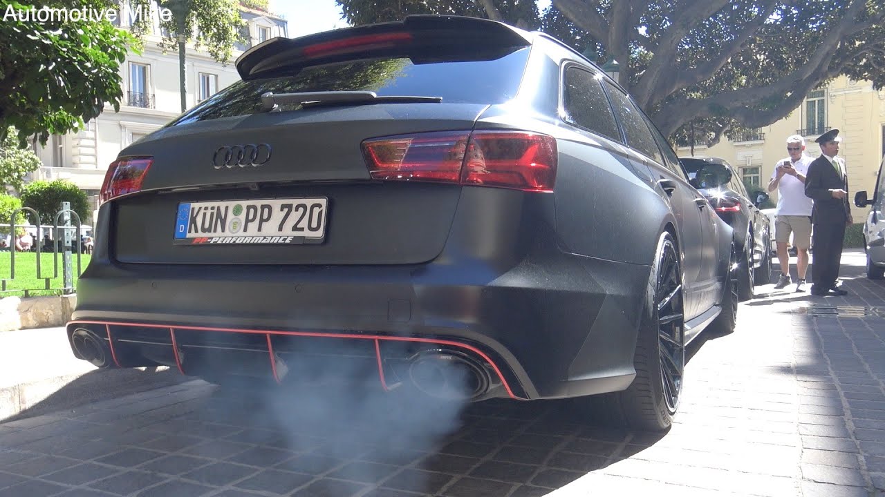 750HP Audi RS6 PP-Performance w/ Akrapovic - Drag Race, Burnout, Revs ...