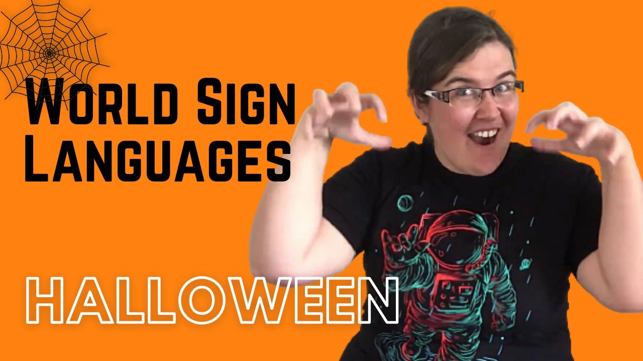 🎃 How to Sign HALLOWEEN in World Sign Languages (like LSM, BSL, TiD ...