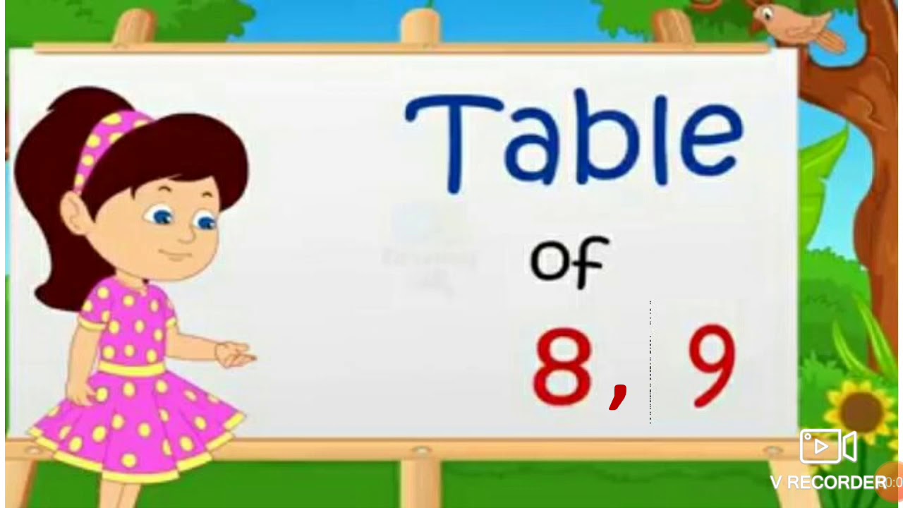 TABLE OF 8 AND 9 Balmitra Ashwini joshi - YouTube