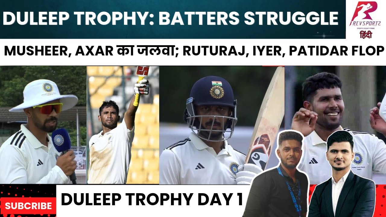 LIVE: Duleep Trophy - Musheer Khan's Century, Axar's 86; Rishabh Pant ...