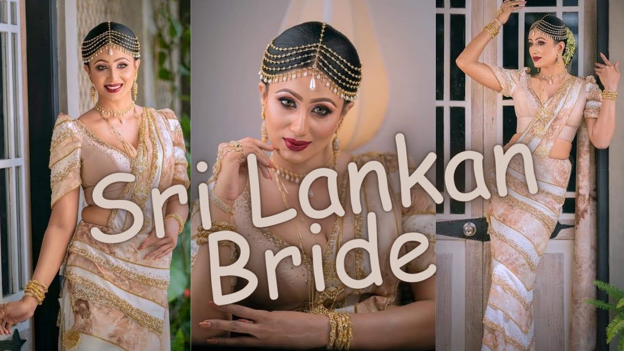 A Sri Lankan bride wearing a Kandy wedding dress👰💖 - YouTube