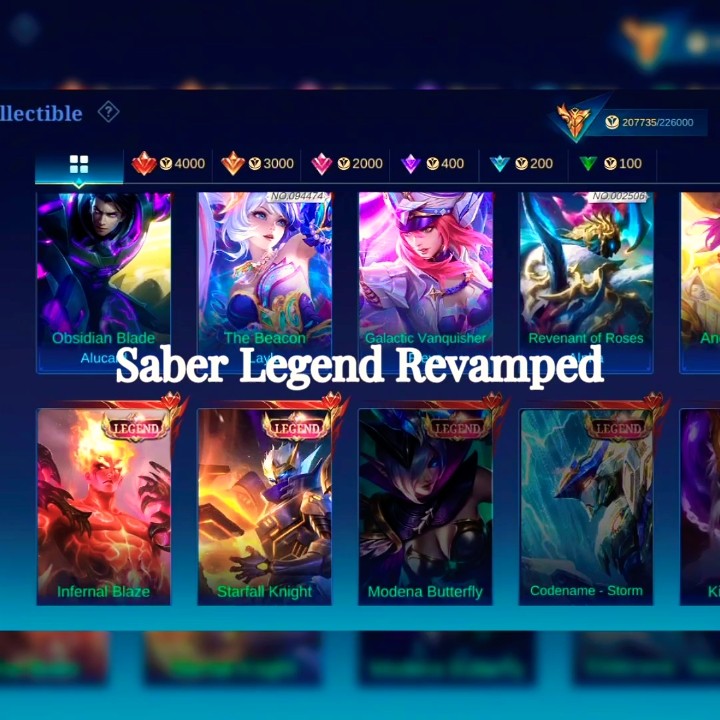 Saber legend skin revamped #saber #saberlegend #saberrevamp #saberml # ...