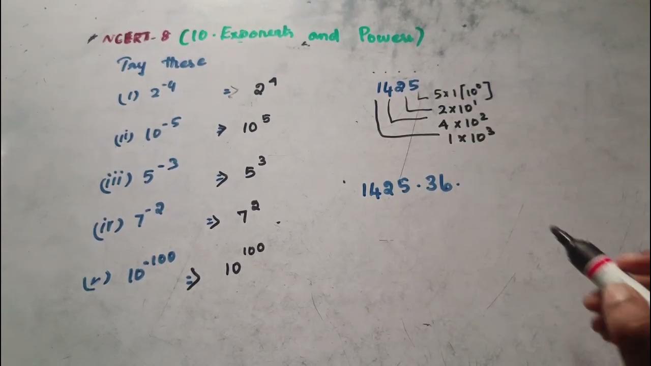 #NCERT-8(UNIT-10 EXPONENTS AND POWERS) TRY THESE - YouTube
