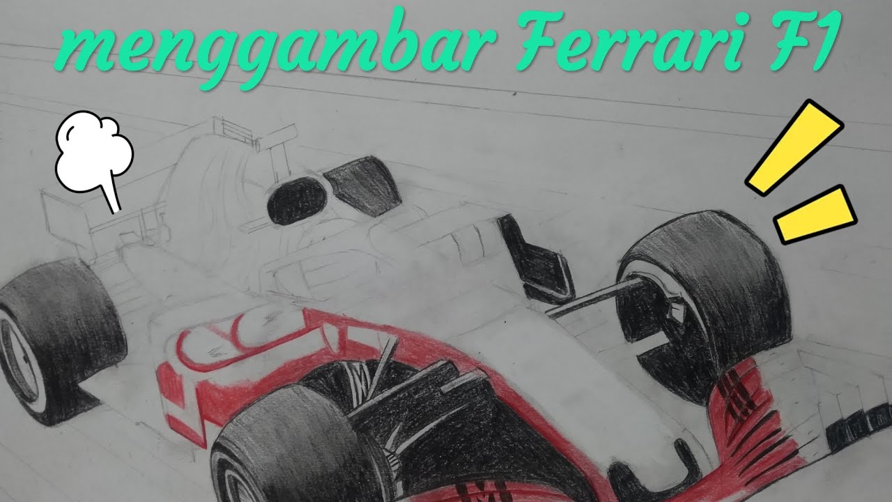 Menggambar dan mewarnai mobil Formula 1 Ferrari. Mantabs - YouTube