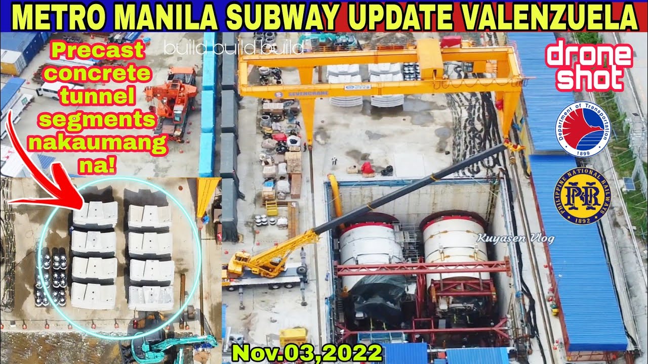 Wow,concrete tunnel segment!METRO MANILA SUBWAY UPDATE VALENZUELA|Nov ...