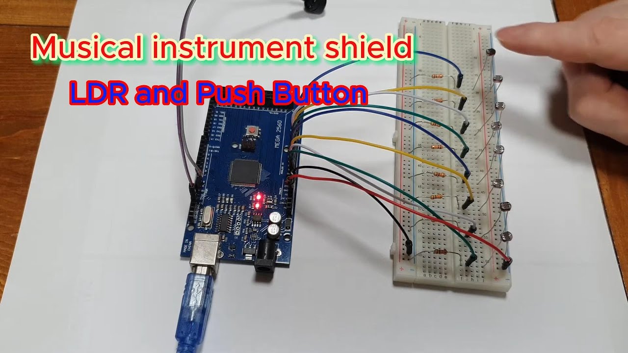 Musical instrument shiel LDR and Push Button using Arduino Project - YouTube