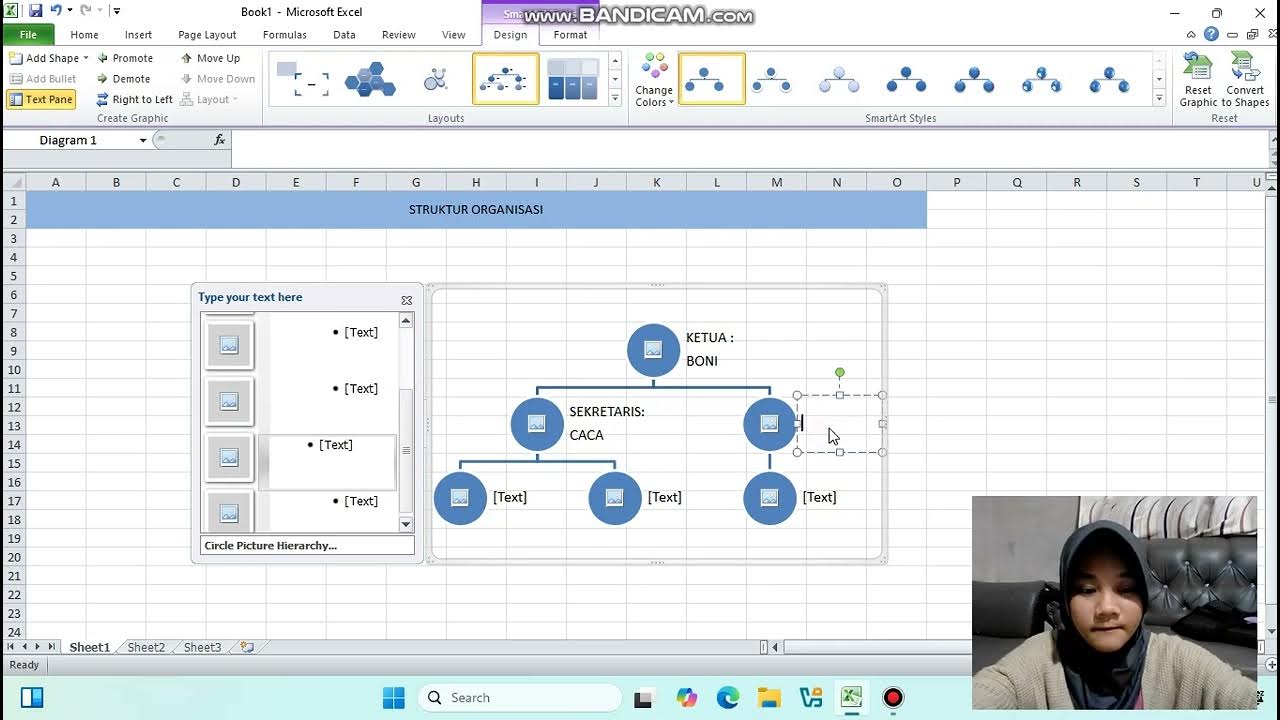 MEMBUAT STRUKTUR ORGANISASI MENGGUNAKAN MS.EXCEL - YouTube