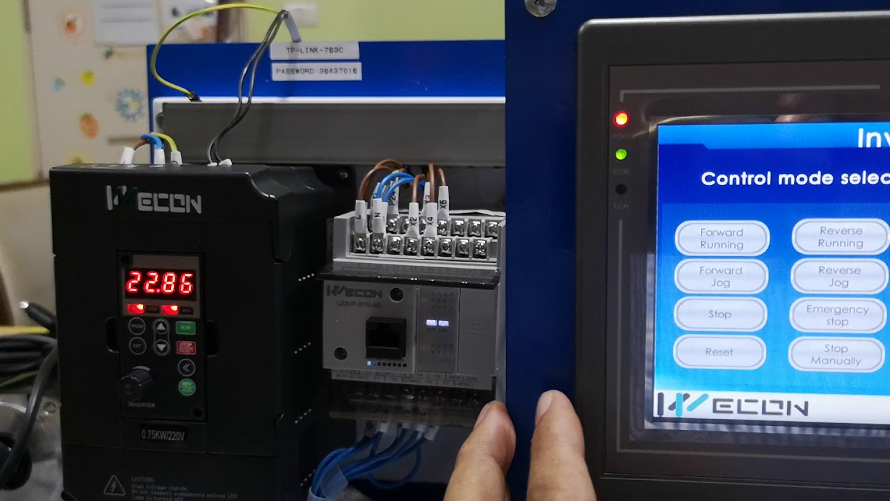 Wecon Inverter conect to.HMI Wecon - YouTube
