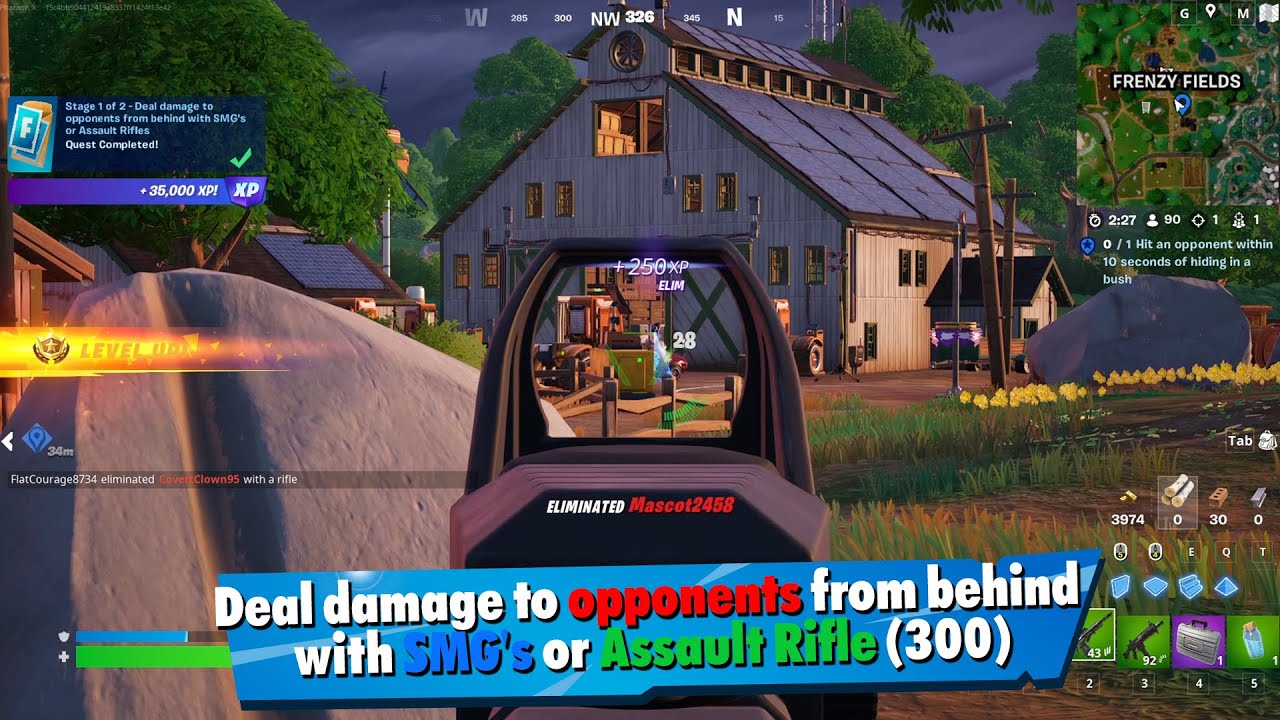 How to Deal damage to opponents from behind with SMG's or Assault Rifle ...