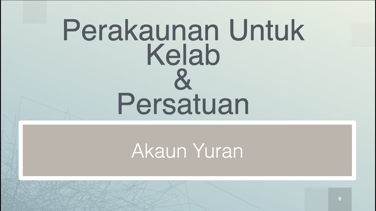 Perakaunan Untuk Kelab & Persatuan: Akaun Yuran - YouTube