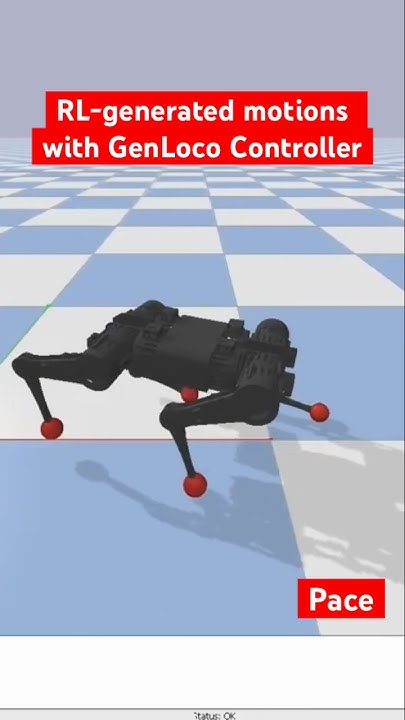 Robot dog learning to walk using reinforcement learning - YouTube