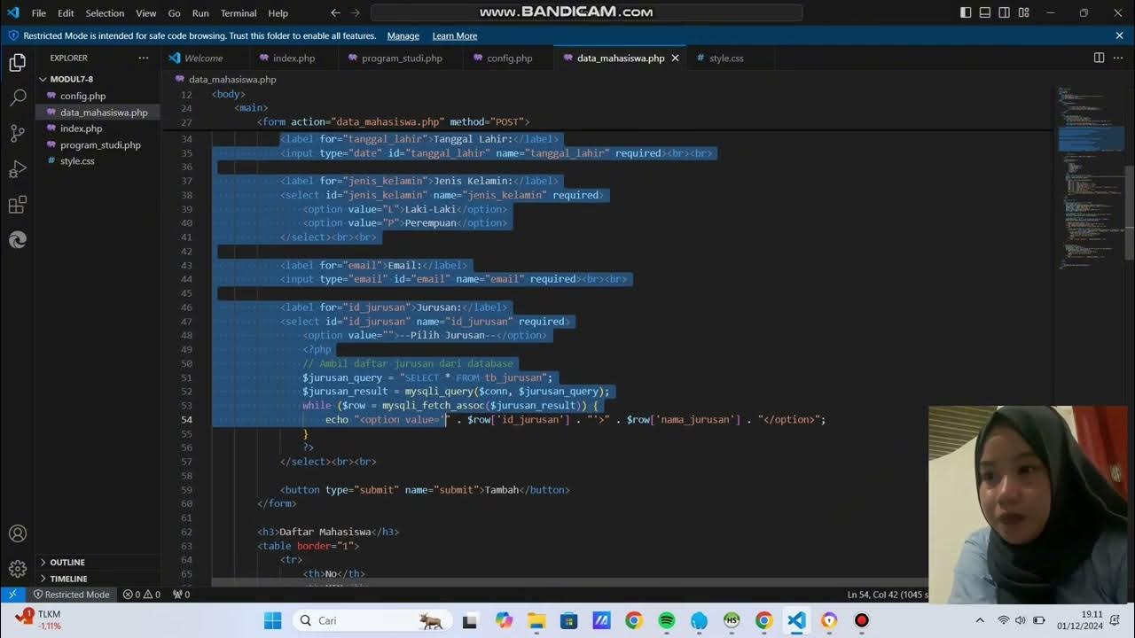 Demo program modul 8 WEB - YouTube