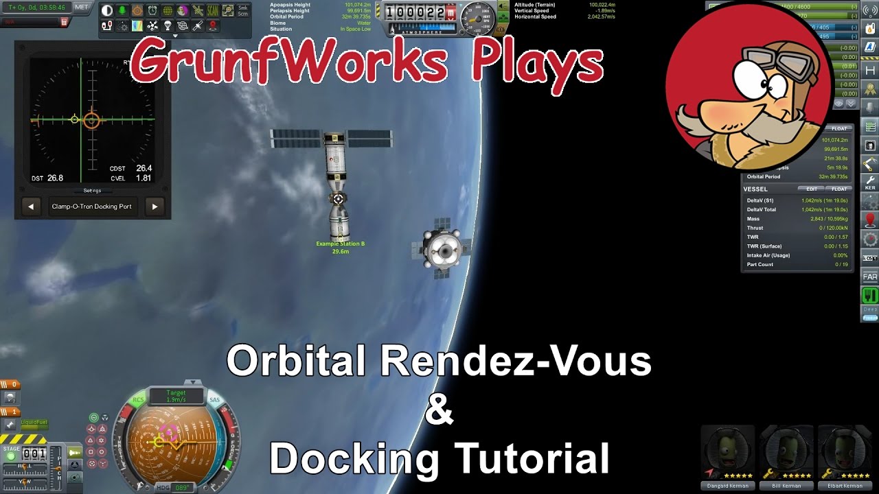 Kerbal Engineering - How to Build a Space Station - Episode 04 - Rendezvous and Docking Basics ...