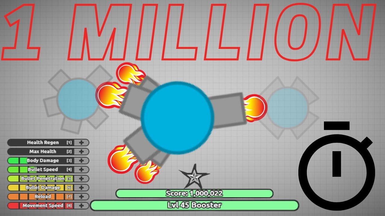 The Unstoppable Booster - 1M In FFA - Diep.io - YouTube