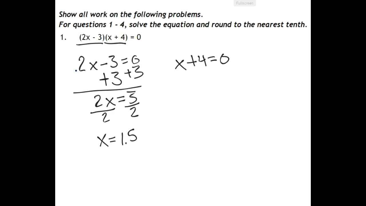Solve quadratics - factored(intercept) form - YouTube
