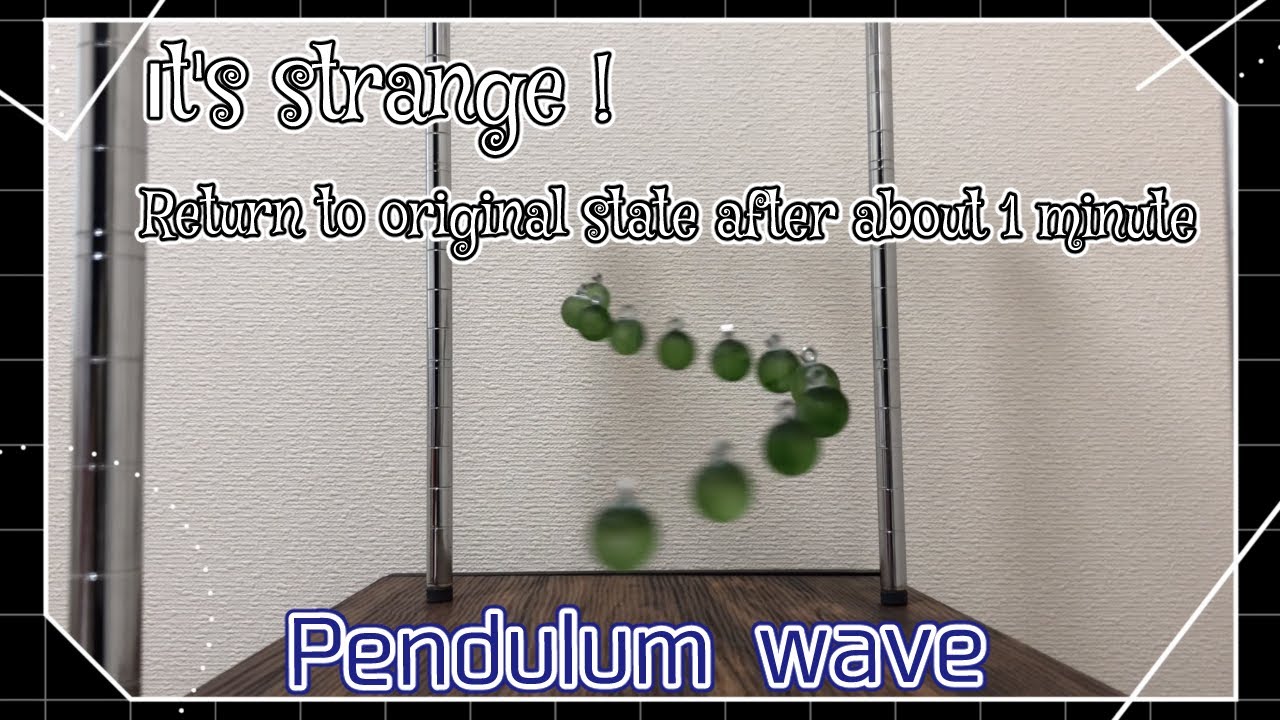 Return to normal in about 1 minute!I made a pendulum wave with marbles ...