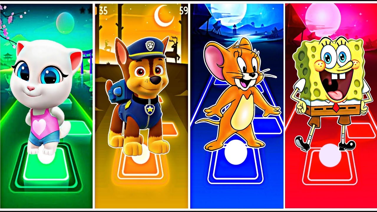 Talking Angela 🆚 Paw Patrol 🆚 Tom and Jerry 🆚 Spongebob 🆚 Who Will Win ...