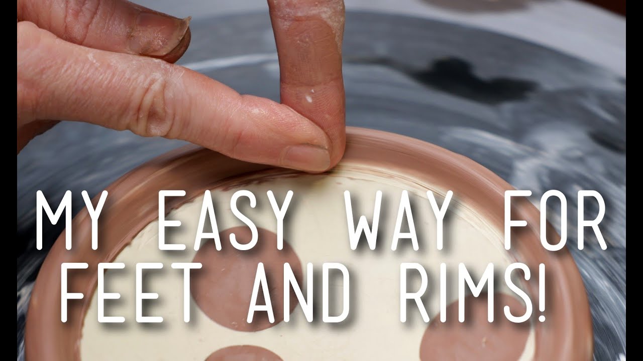 Easy Rim and Foot Idea For Pottery - WHILE MIXING CLAY BODIES! - YouTube