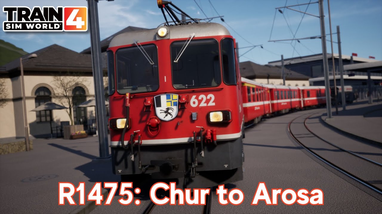 R1475: Chur to Arosa - Arosalinie - Ge 4/4 ii - Train Sim World 4 - YouTube
