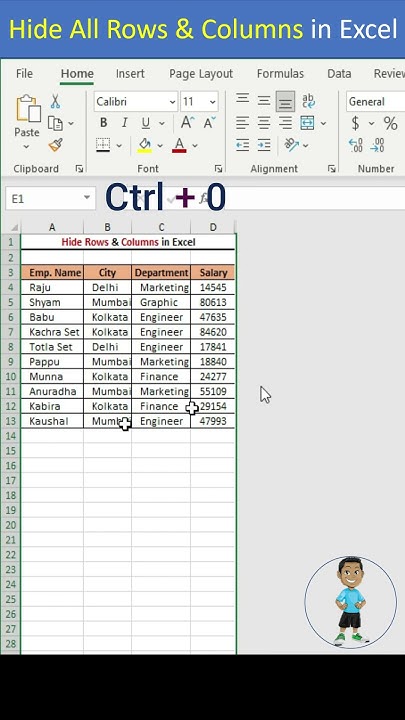 Hide All Rows and Columns in Excel #exceltutorial #excel #exceltips #exceltutorial # ...