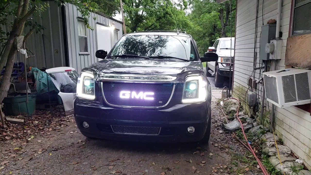 2007-14 yukon denali new style headlights 2019 - YouTube
