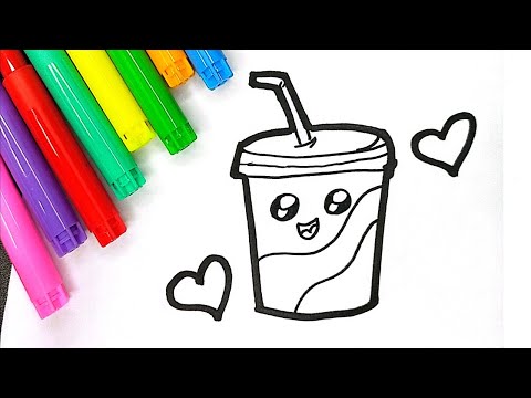 Çocuklar İçin Sevimli Bir Soda Kolay Çizimi | Adım Adım Sevimli Bir Soda Nasıl Çizilir