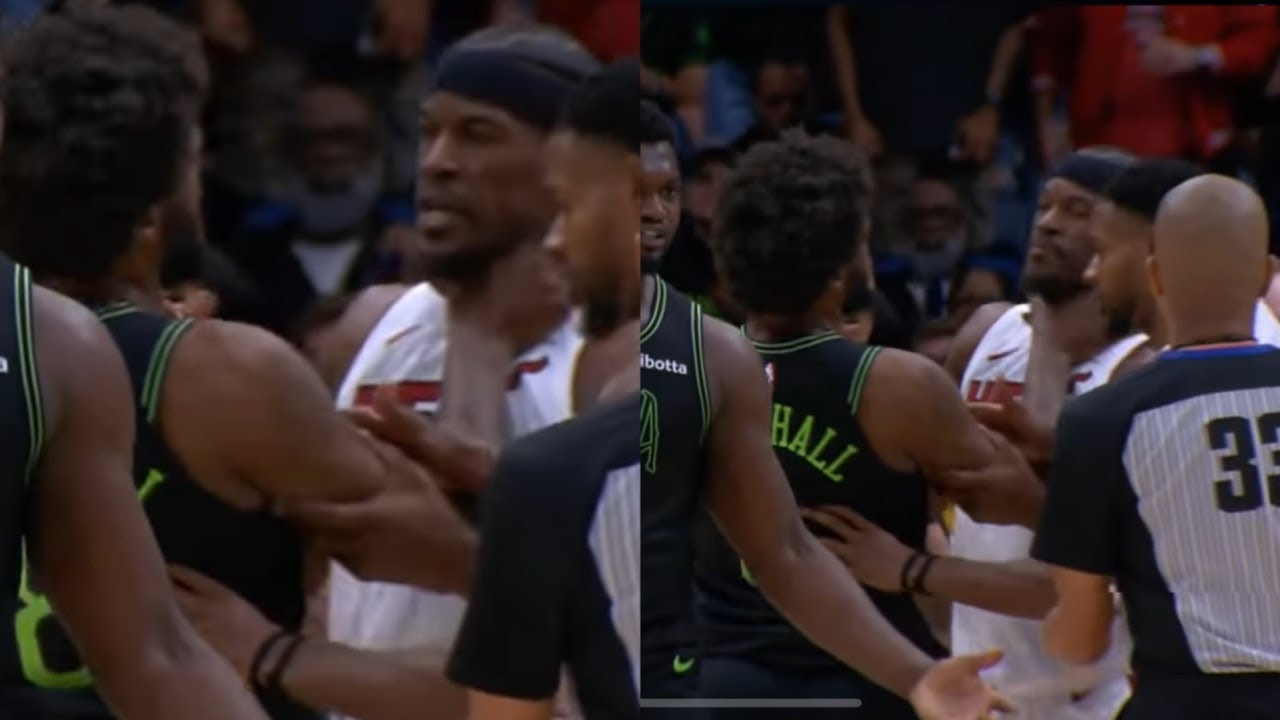 🔴JIMMY BUTLER GETS CHOKED BY NAJI MARSHALL AS BRAWL WITH PLAYERS AND ...