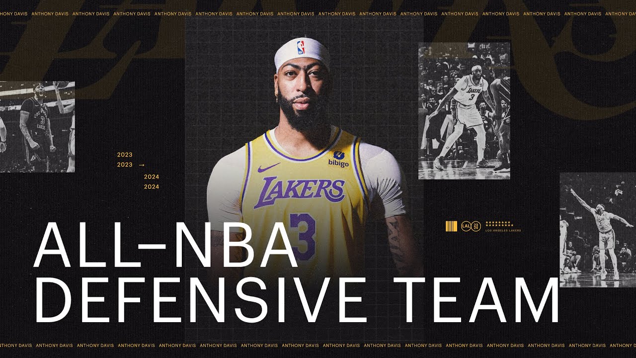Anthony Davis Named to 2023-24 NBA All-Defensive First Team - YouTube
