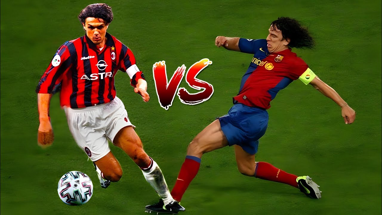 Carles Puyol vs Paolo Maldini - The Art of Defending - YouTube
