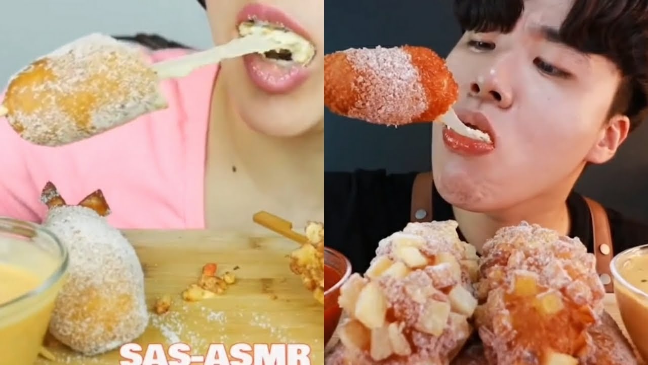 THE BEST ASMR Cheesy Corndogs Mukbang Compilation - YouTube