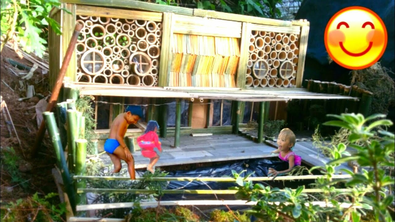 BUILD MODERN BAMBOO HOUSE|miniature house|bahay kawayan - YouTube