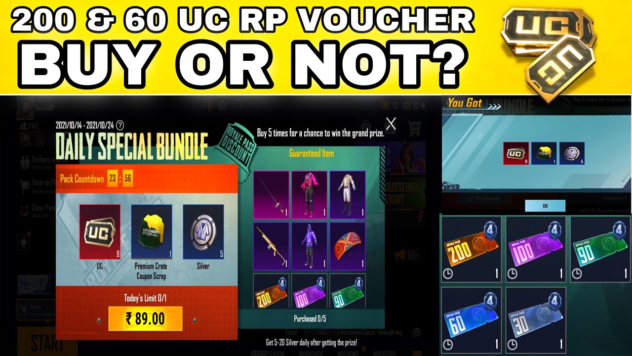 DAILY SPECIAL BUNDLE | BGMI DAILY SPECIAL BUNDLE | GET 200 UC RP ...