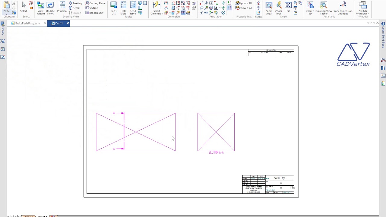 Solid Edge How to Move Drawing Views - YouTube