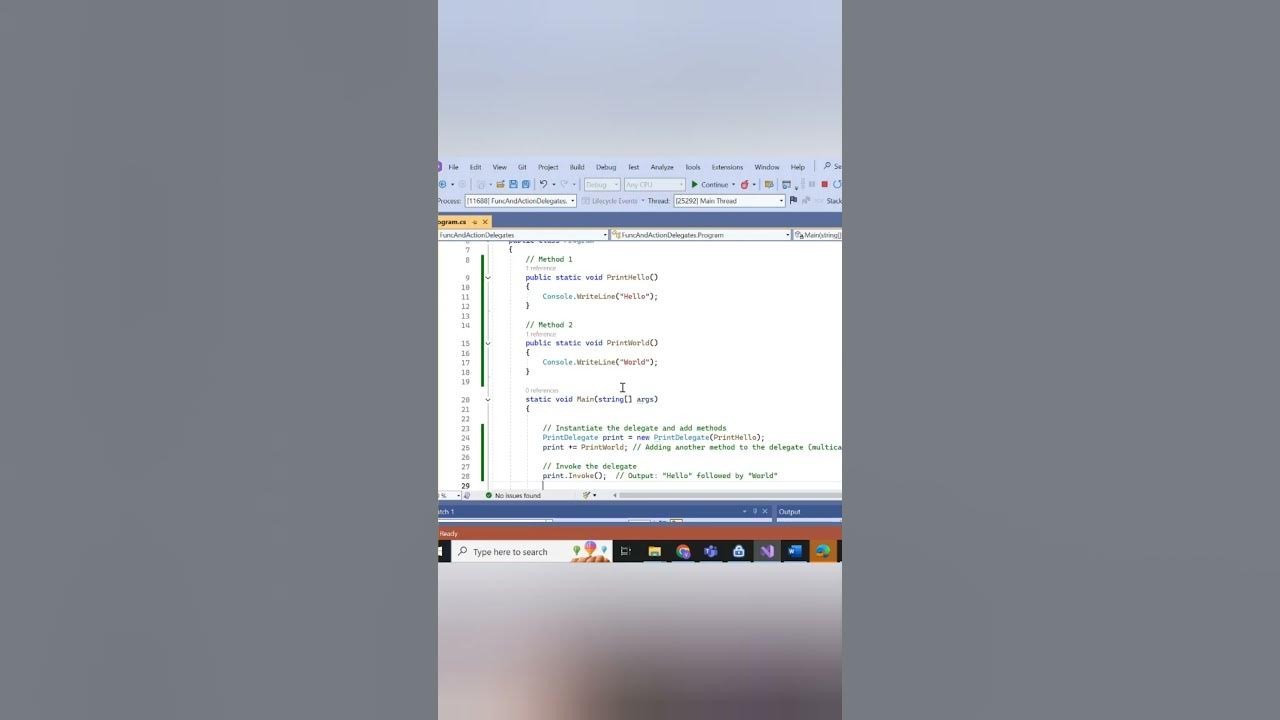 Delegates code example c# - YouTube