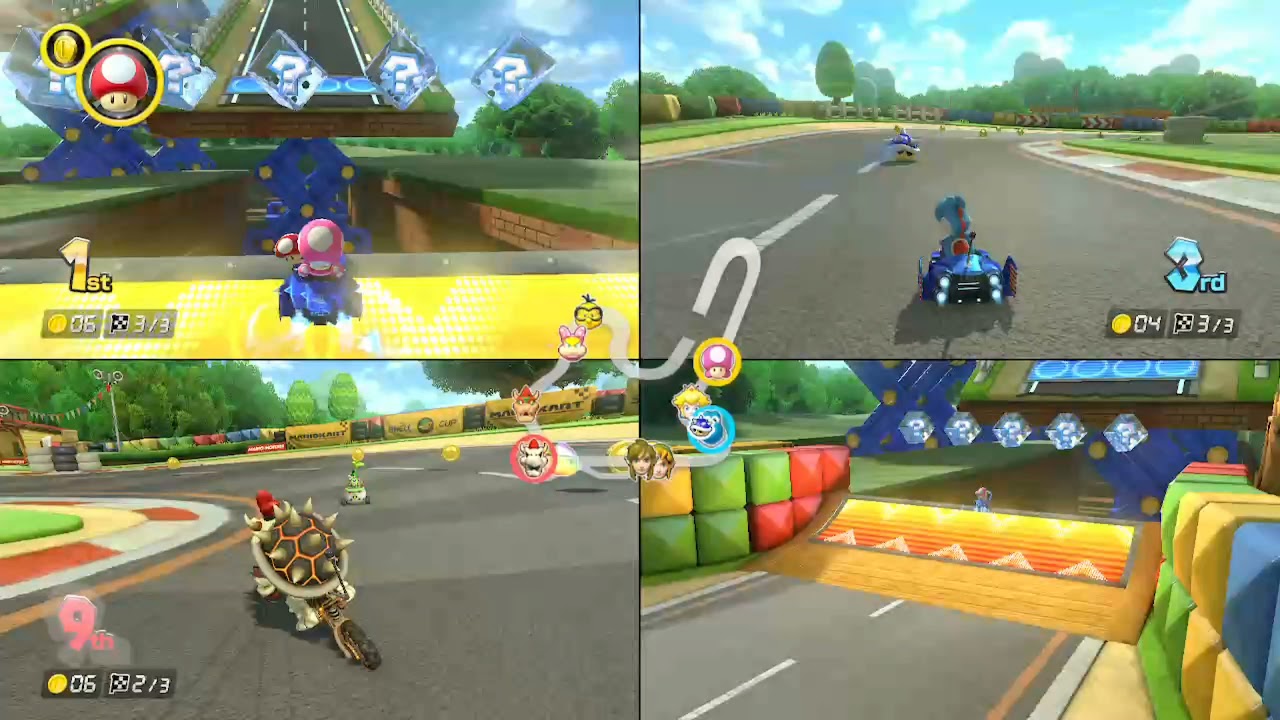 3-Player Split Screen?: Mario Kart 8 Deluxe - YouTube