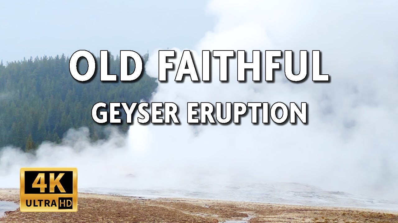 Old Faithful Geyser Eruption - Yellowstone National Park, USA - Off ...