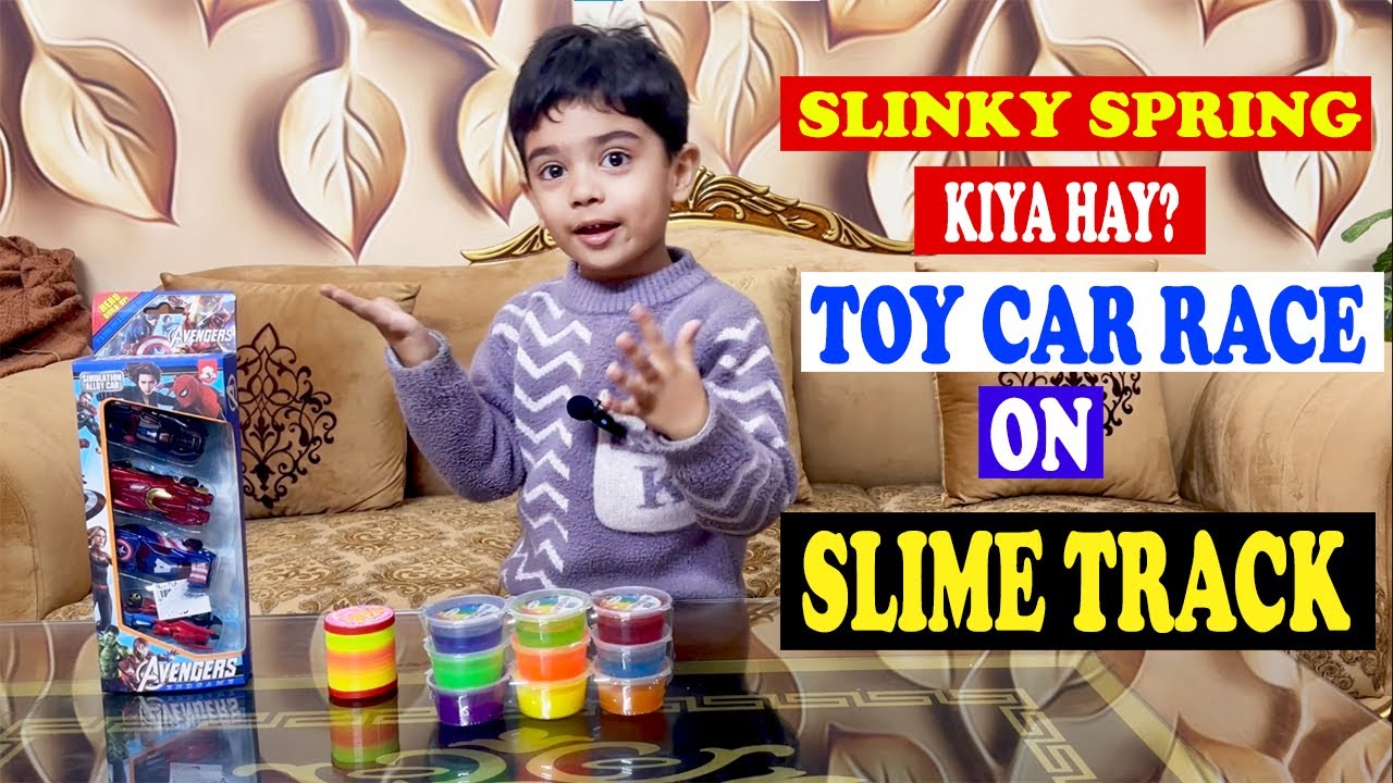 Slinky Tricks, Car Race with Slime Fun - YouTube