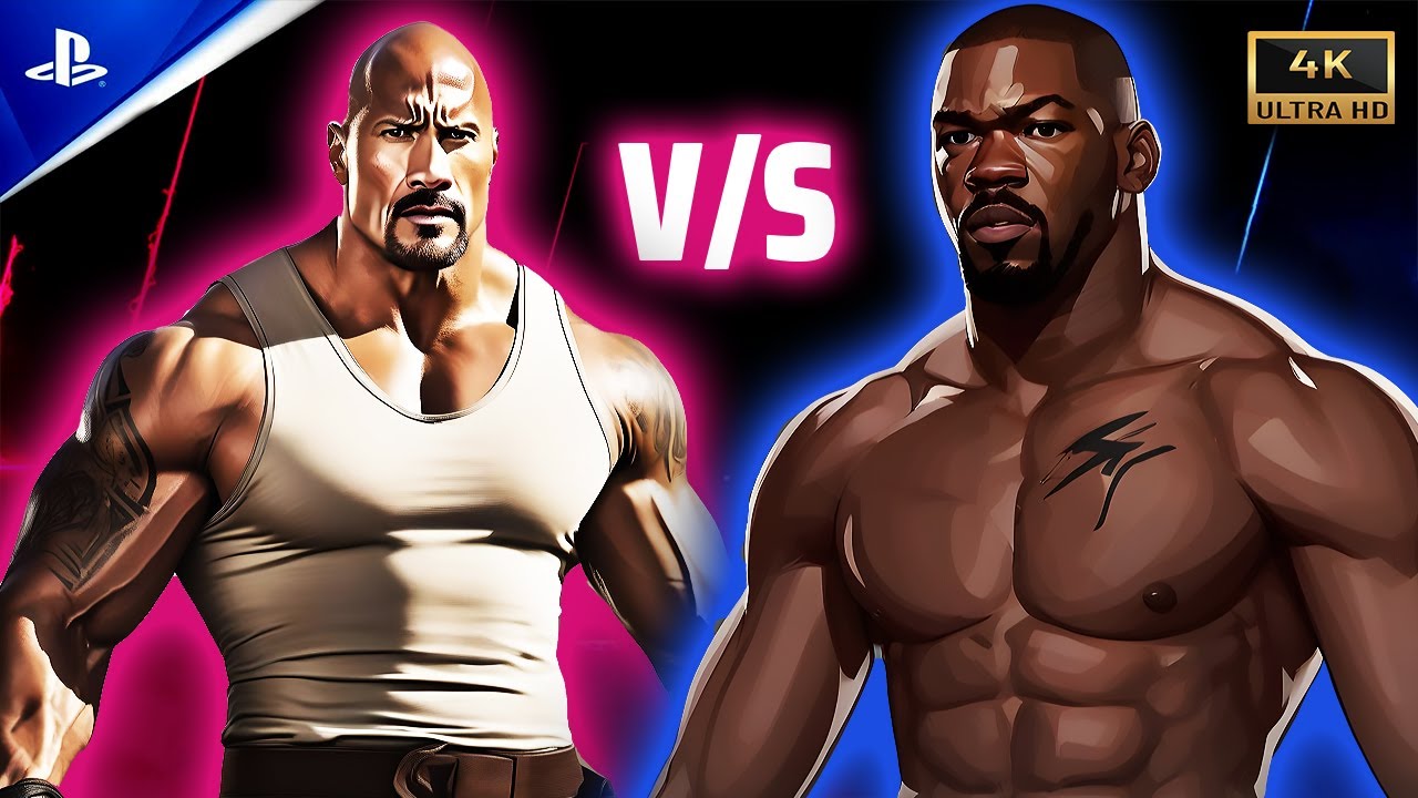 Jon Jones vs Dwayne 'The Rock' Johnson UFC 5 | WWE vs UFC Is It a Draw ...
