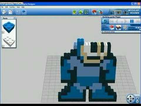 LEGO Sculpture #3- 8-bit Mega Man from the Mega Man series - YouTube