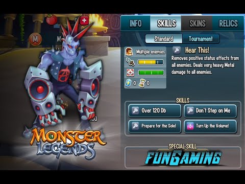 Monster Legends : METALBEAT | Mythic Monster | Level 1 - 100 and Combat ...
