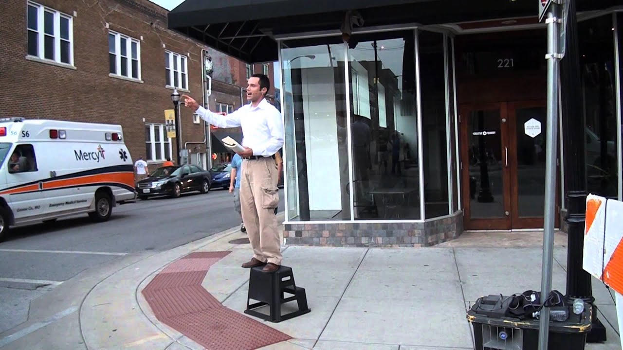 Springfield Missouri Police Oppression Street Preacher July 2013 - YouTube