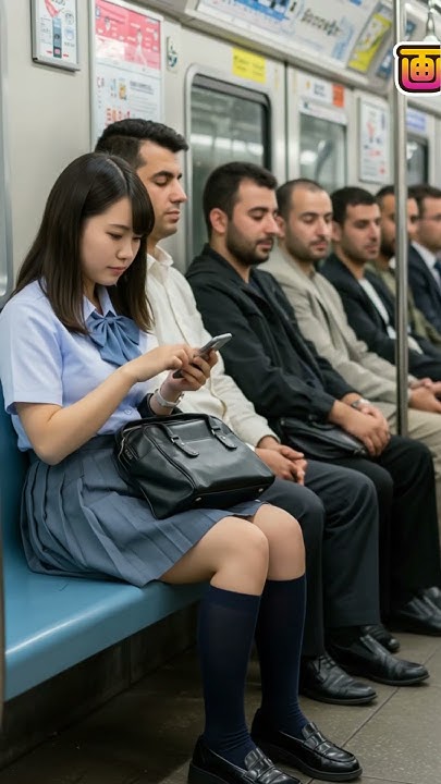 移民問題を放置した末路 東京の満員電車は外国人ばかりで不安な女子高生 OL JK High School Girls on Tokyo Trains JK 面白い 仕事帰り 通勤 朝活 満員 ...