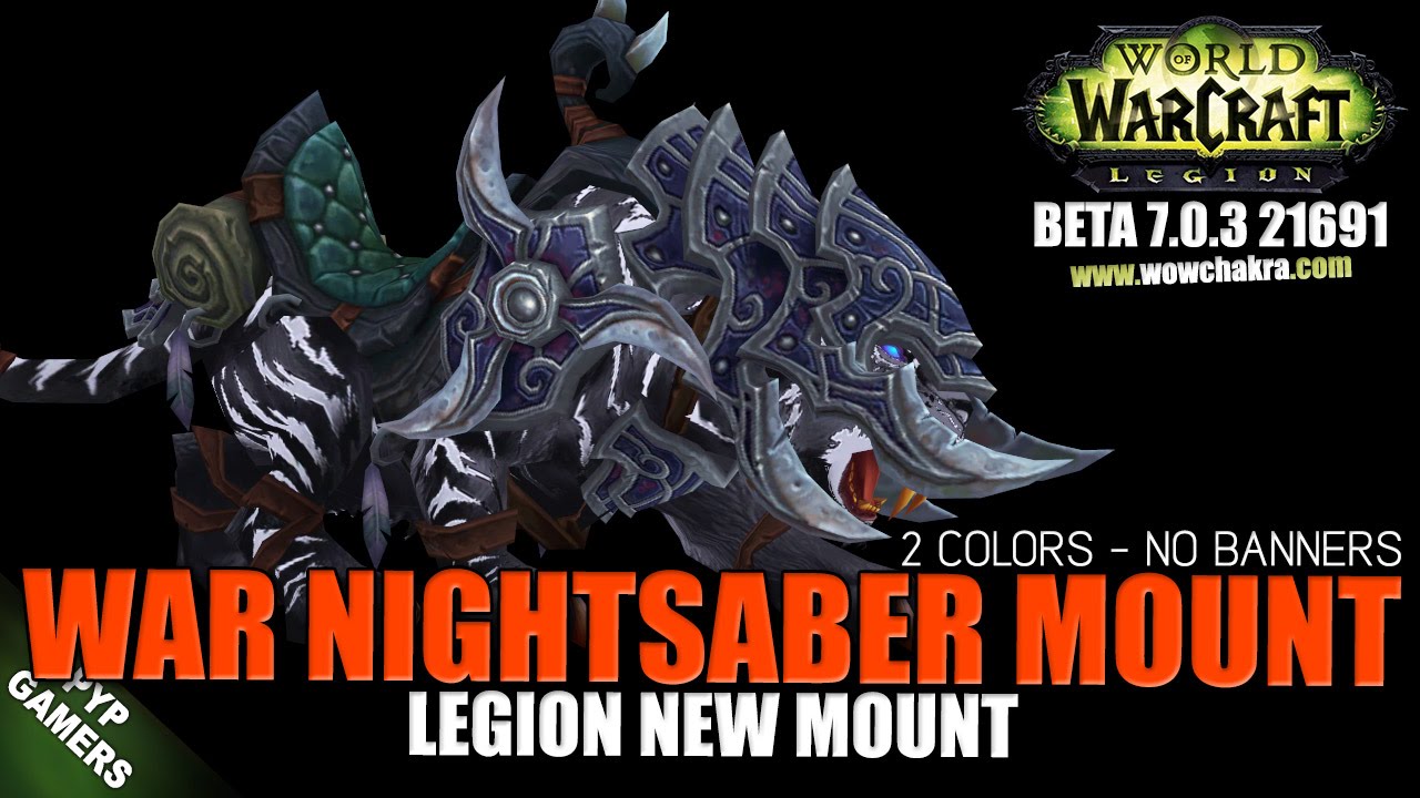 [#WoW] War Nightsaber Basic new model | World of Warcraft Legion (Alfa ...