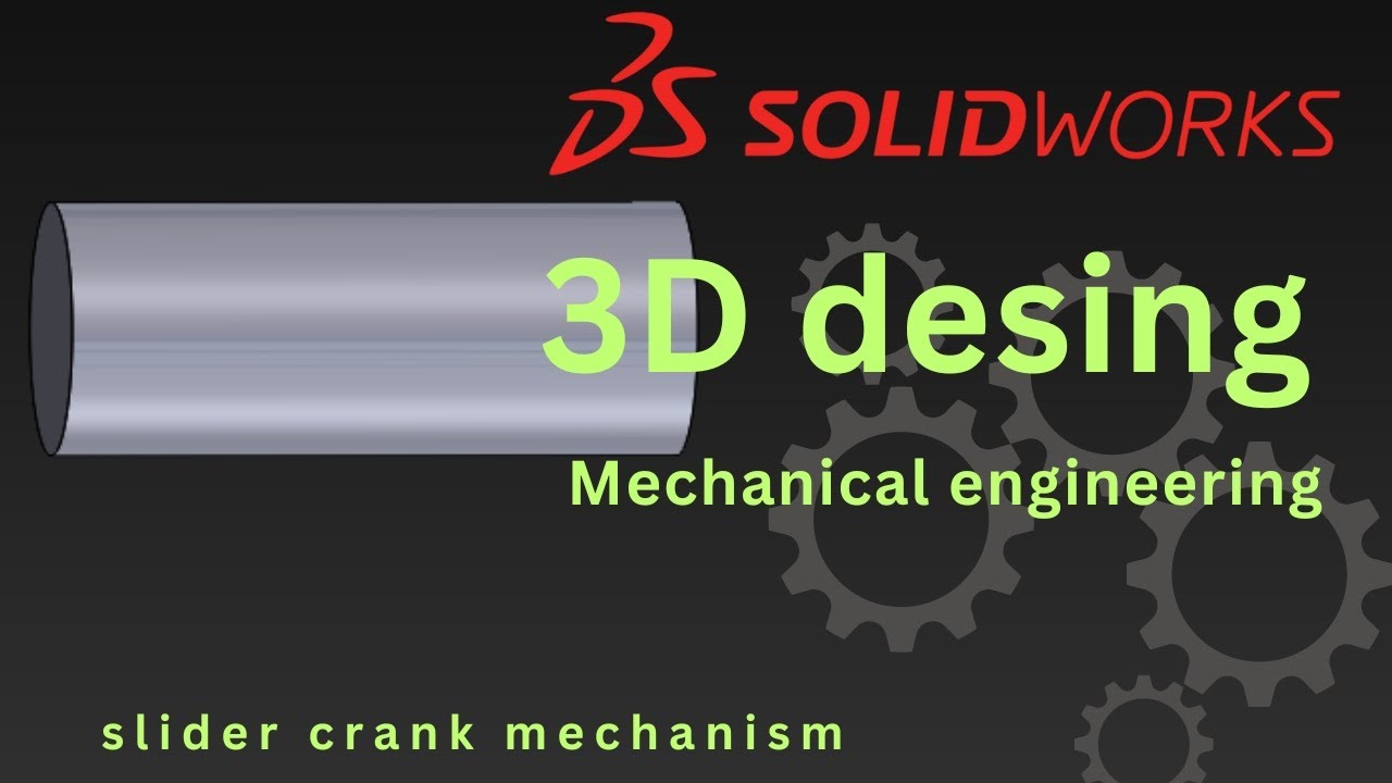 How to make a connecting pin for slider crank mechanism #solidworks # ...