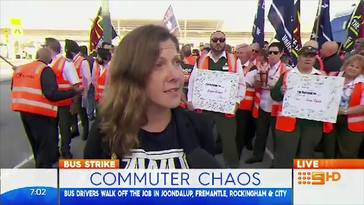 Perth bus drivers walked off job for better conditions - YouTube