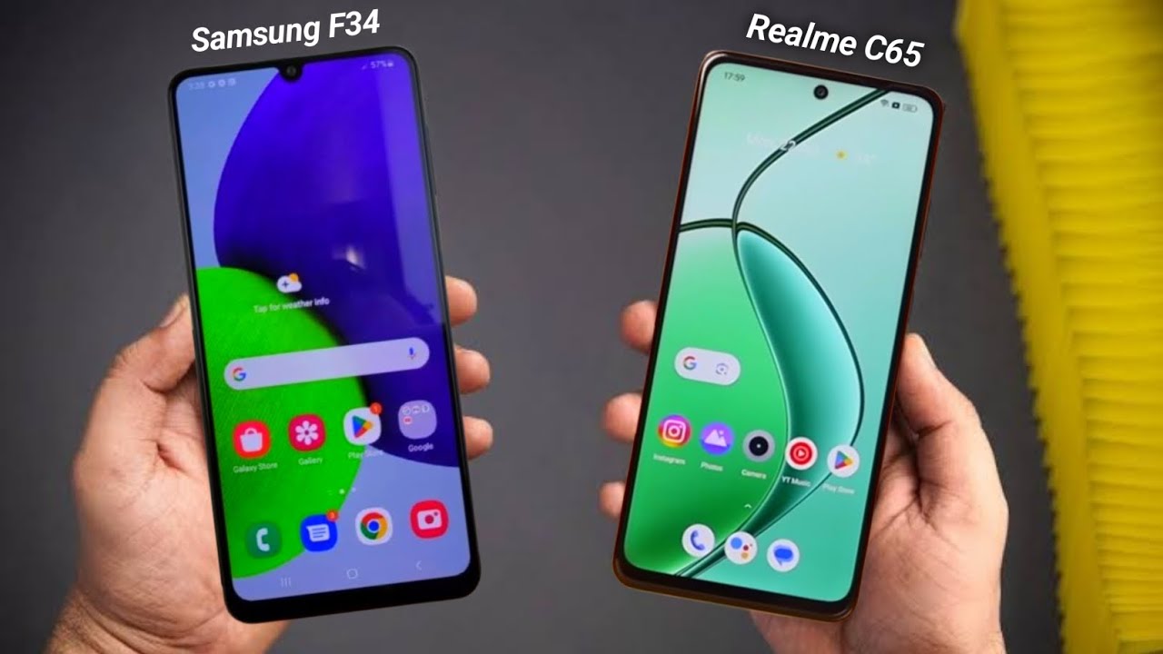 Realme C65 5G vs Samsung F34 5G Comparison | Samsung F34 vs Realme C65 ...