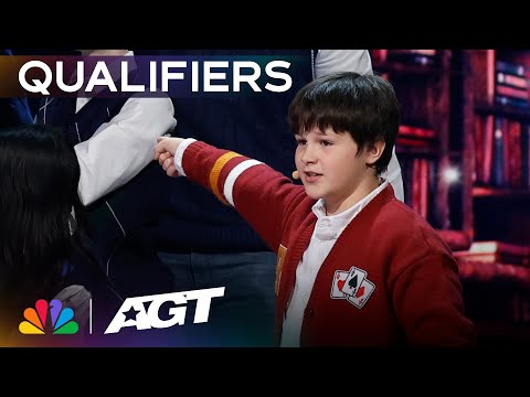 10-year-old Ryland performs mind-blowing MAGIC! | Qualifiers | AGT 2023