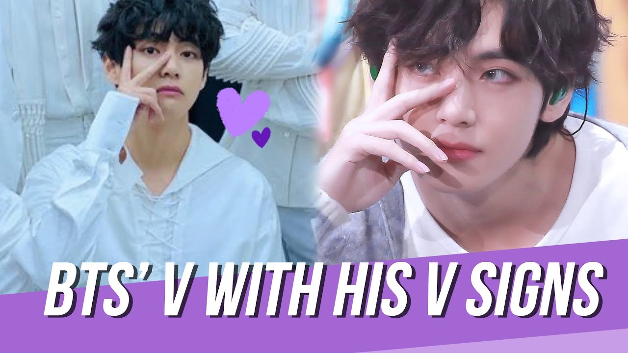 Compilation Of Bts V39s Signature Quotvquot Pose That Will Save Your Day