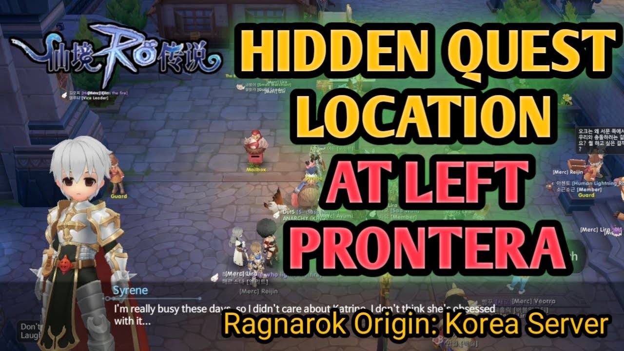 HIDDEN QUEST LOCATION AT LEFT PRONTERA | RAGNAROK ORIGIN KOREA SERVER ...