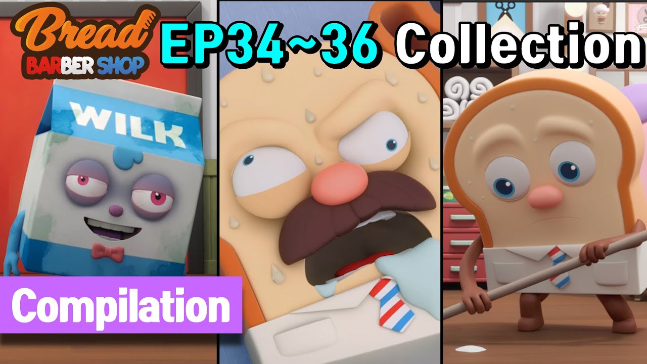 BreadBarbershop | ep34~36 Compilation! | english/animation/dessert ...